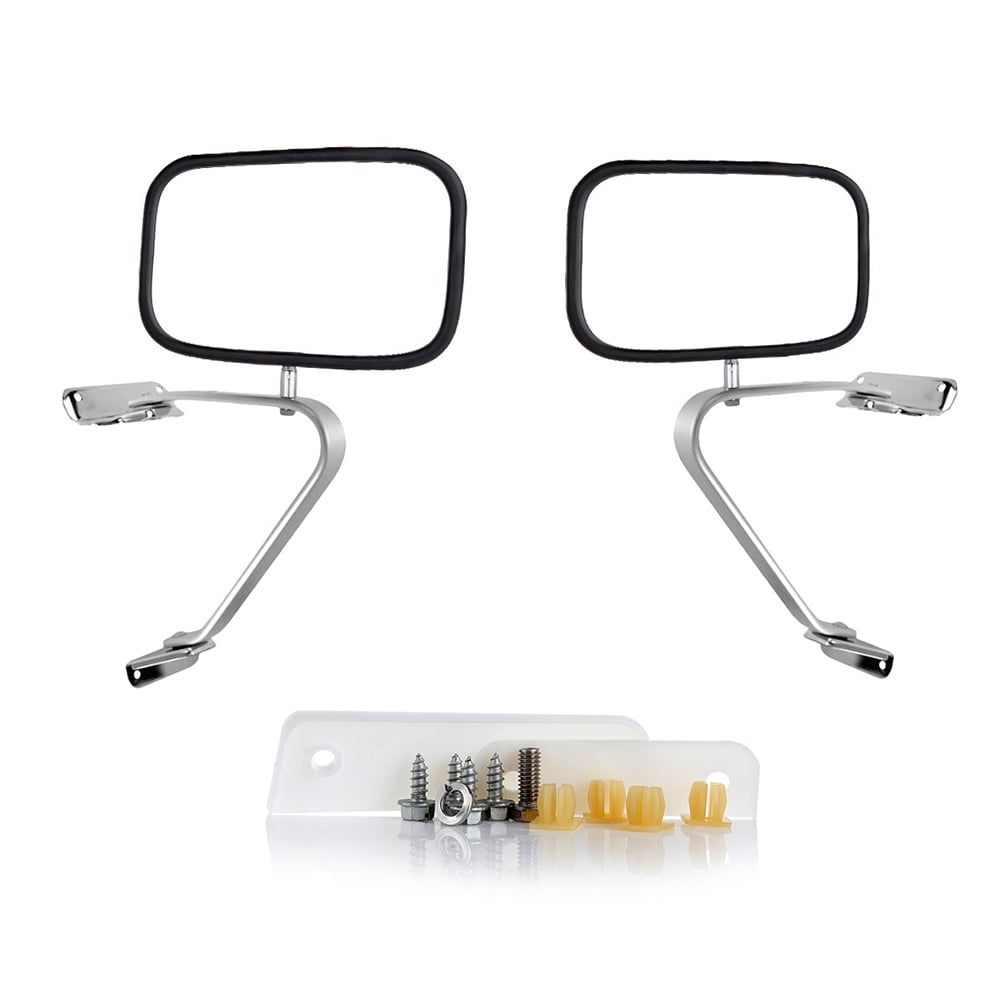 ECCPP Manual Half Side View Mirrors Chrome for 80-96 For Ford For F ...