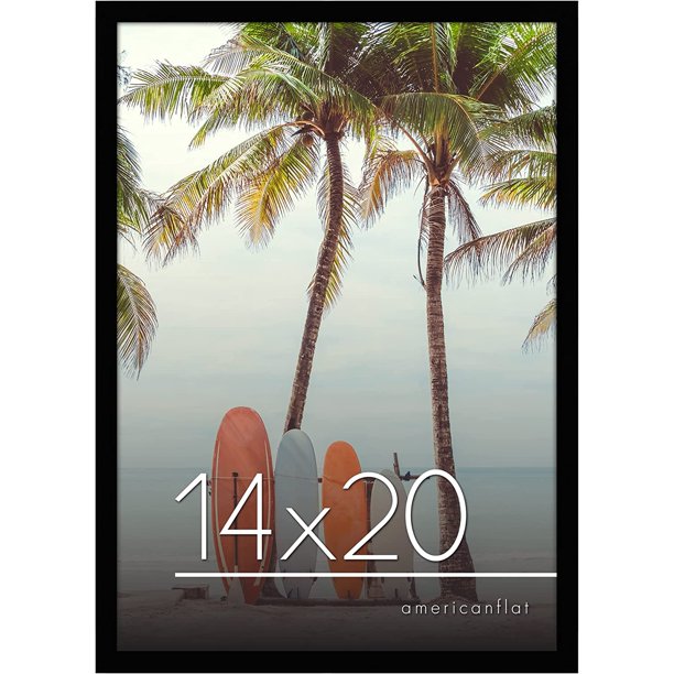 Americanflat 14x20 Picture Frame in Black - Composite Wood with ...