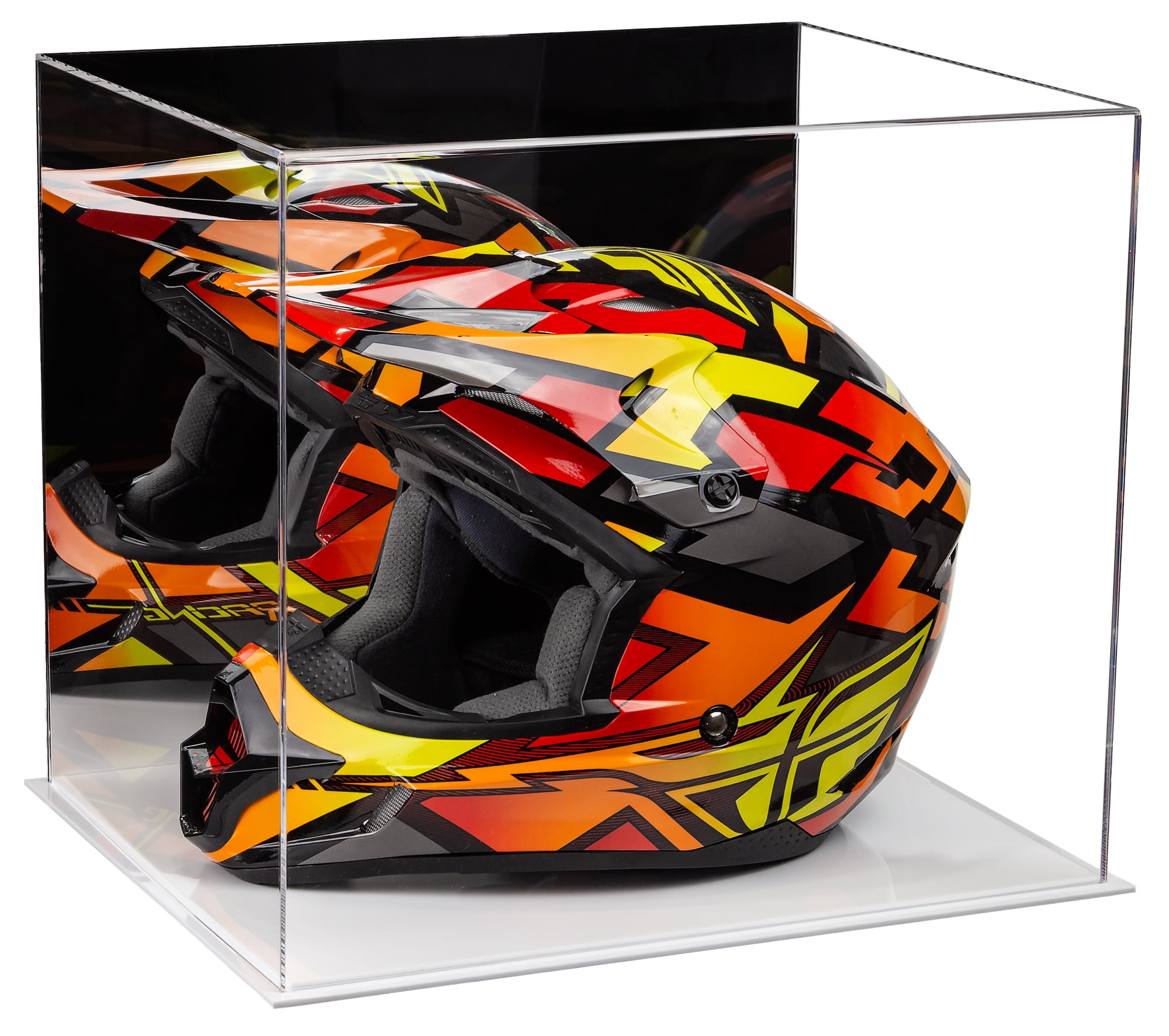 Acrylic Motorcycle Motocross or Nascar Racing Helmet Display Case with ...