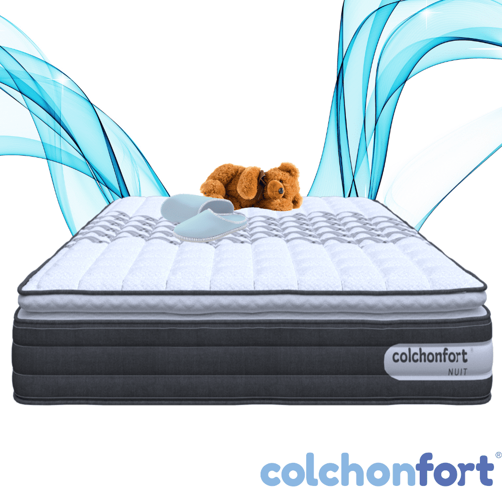 Colchón King Size Colchonfort Ortopedico con peluche Halloween y Par de ...