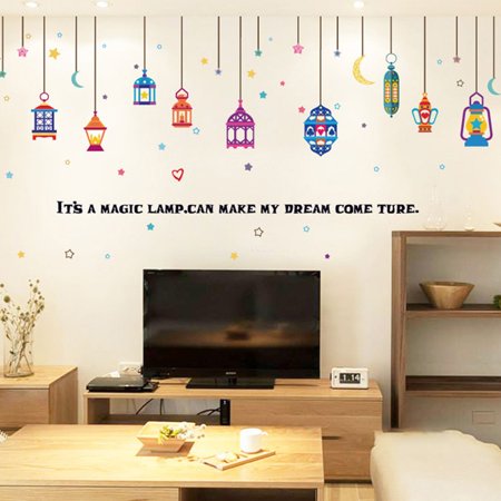 Adhesive Hanging Light Feather Willow Stickers Bedroom Living sticker ...