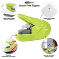 PLUS Paper Clinch Compact Staple Free Staple Green - Walmart.com