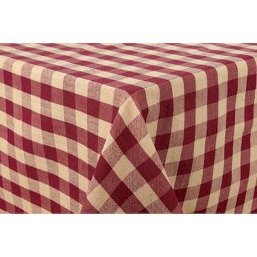 Farmhouse Plaid Buffalo Check Tablecloth - Stain Proof, Spill Proof ...