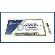 Mercedes-Benz Chrome Star Logo Black Steel License Plate, Genuine ...