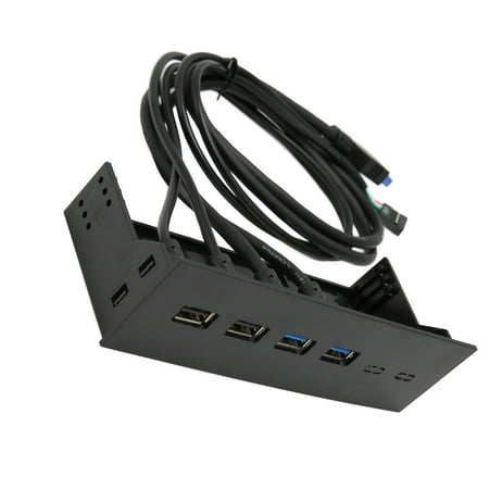 USB Front Panel Hub, Stable Safe 19pin 5.25in USB 3.0 Front Panel Hub 4 ...
