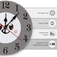 1pc 2D Flat, Silent Round Wall Clock Cute Face Clock Design Pattern ...