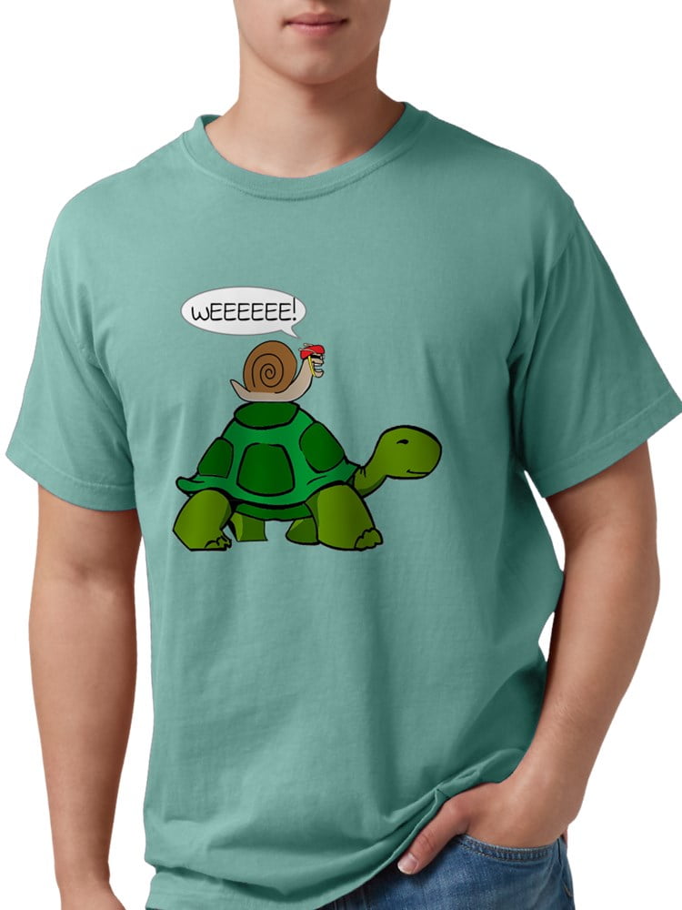 CafePress - CafePress - Snail On Turtle T Shirt - Mens Comfort Colors ...
