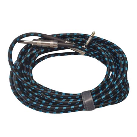 1/4 Inch Cable Guitar Cable 16 Ft Straight to Right Angle 1/4 Inch 6 ...