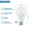 Great Value A19 3-Way LED Light Bulb, 40/60/100 Watts Tunable, Soft ... Great Value A19 3-Way LED Light Bulb, 40/60/100 Watts Tunable, Soft ...