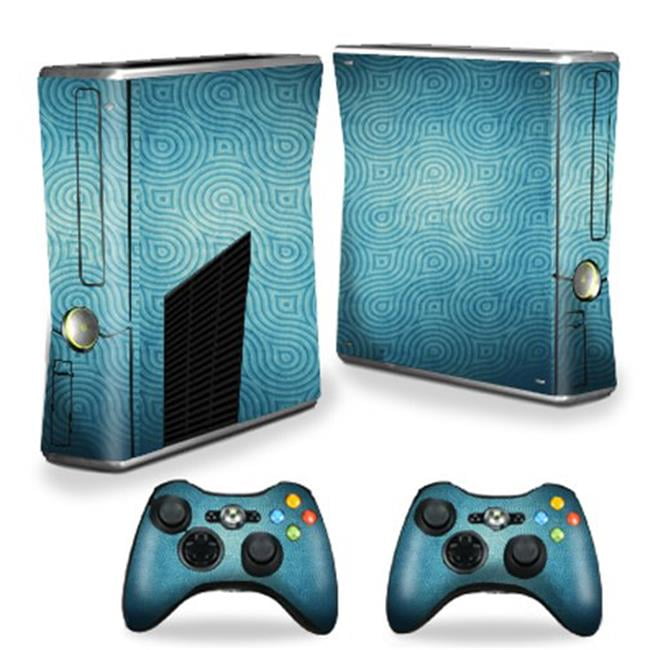 MightySkins XBOX360S-Blue Swirls Skin Decal Wrap Cover for Xbox 360 S ...