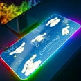 Hello Kitty Pom Purin Cinnamon RGB Pc Gamer Keyboard Mouse Pad Mousepad LED Glowing Mouse Mats ...