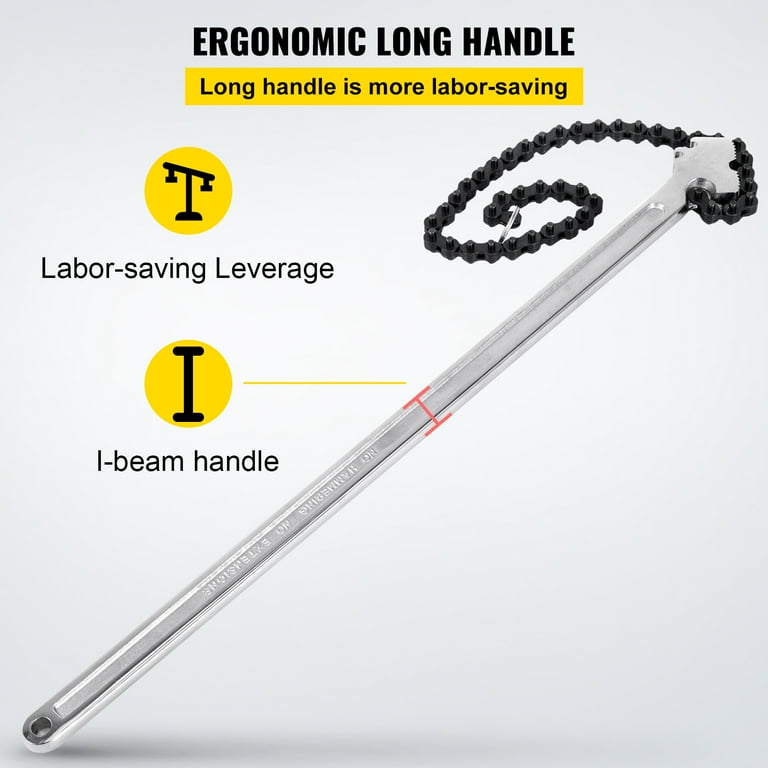 VEVOR 24inch Chain Wrench Carbon Steel Chain Pipe Wrench