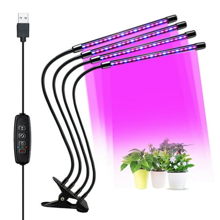DC 5V 3A 80W Plant Growth Growing Clip Clamp Lamp Flora Light USB ...