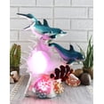 Nautical 3 Dolphins Swimming By Sea Conch Clownfishes Corals LED Light ...