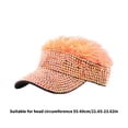 1. Shimmering Crystal Baseball Hat Adjustable Breathable Open Top with ...