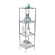 Organize It All Free Standing 4 Tier Glass Spa Storage Shelf Unit ...