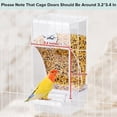 2-Piece Bird Feeder and Water Dispenser Set, No-Mess Gravity-Fed Cage ...