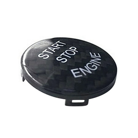 LeKing Car Red Carbon Fiber Decorative Sticker Start Stop Button Cap ...