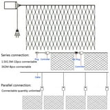 4.9ft 96 LED Mesh Net Fairy Lights for Xmas, Party, Wedding, Indoor ...