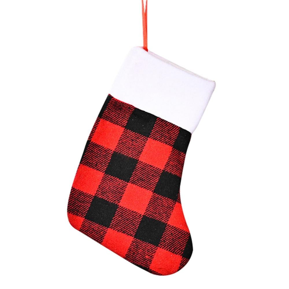 Dragonus Chirstmas Stockings, Rustic Xmas Stockings with Buffalo Plaid ...
