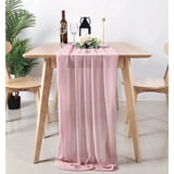 Chiffon Table Runner 29x120 Inches, Romantic Sheer Fabric for Wedding ...