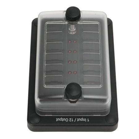 Marine Fuse Box, 12 Way Fuse Block PC Dust Cover IP66 Waterproof Red ...