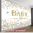 Baby in Bloom Floral Backdrop, Wildflower Butterfly Glitter Photography ...