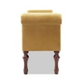 Elise Roll Arm Entryway Bench, Gold - Walmart.com