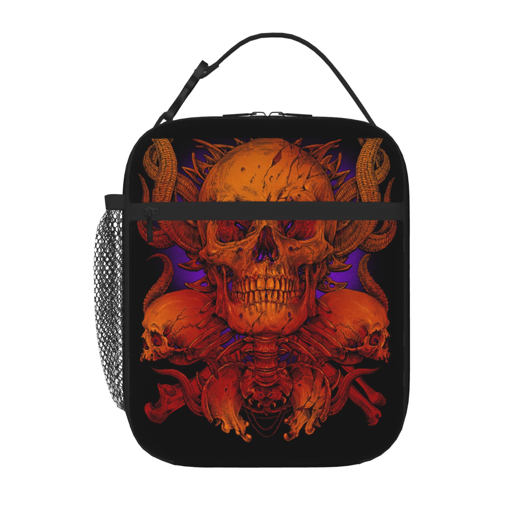 TEQUAN Portable Lunch Bag, Magic Scary Skull Ghost Pattern Reusable ...