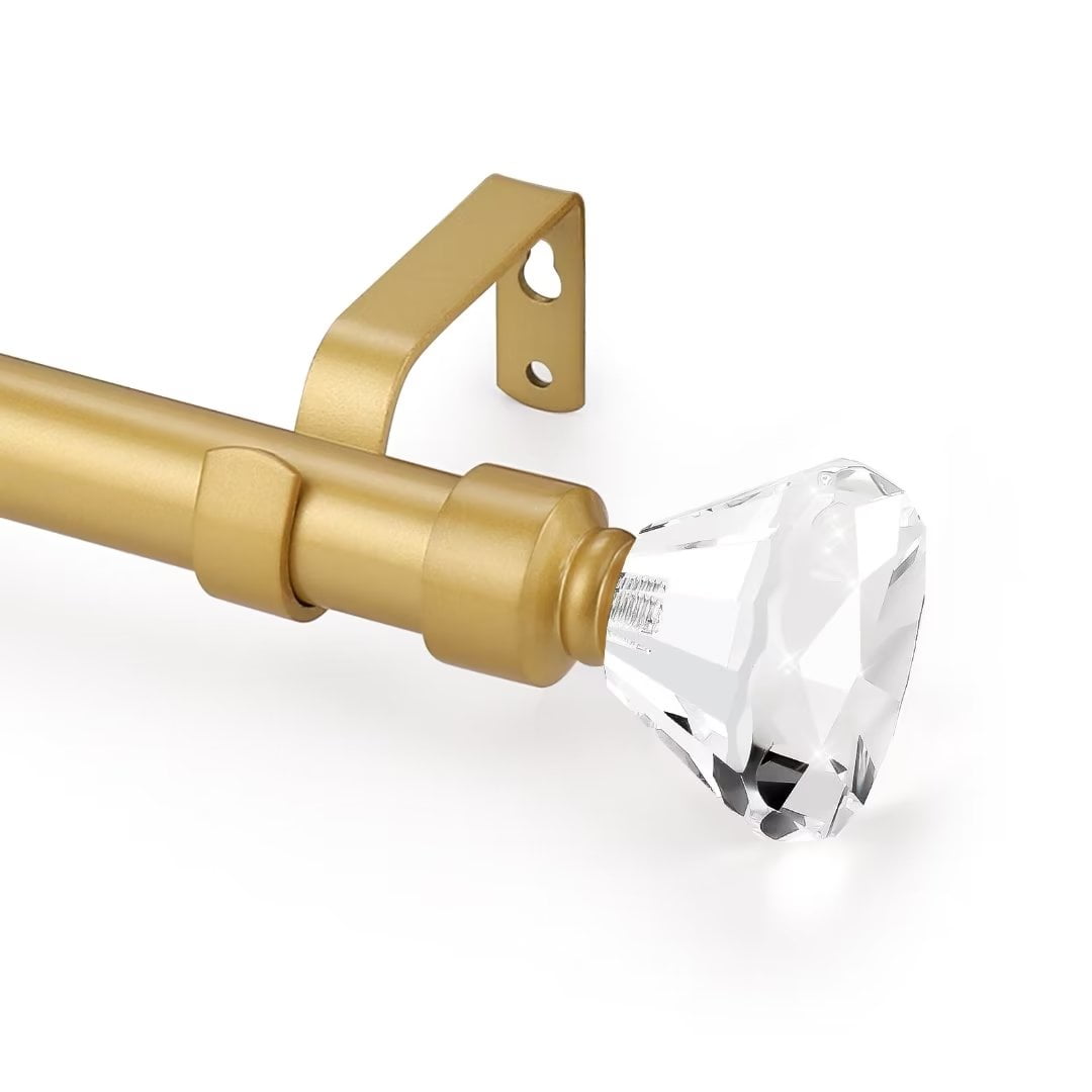 Knobelite Gold 1 Pack Window Treatment Single Curtain Rods, Adjustable ...