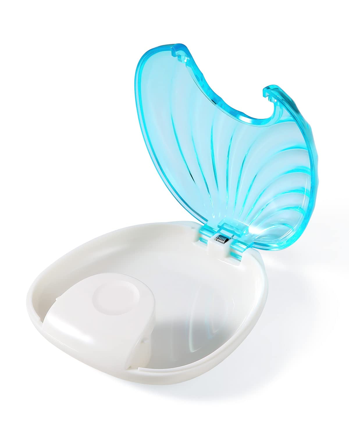 Retainer Case, Blue Press-to-Open Retainer Case, Orthodontic Dental ...