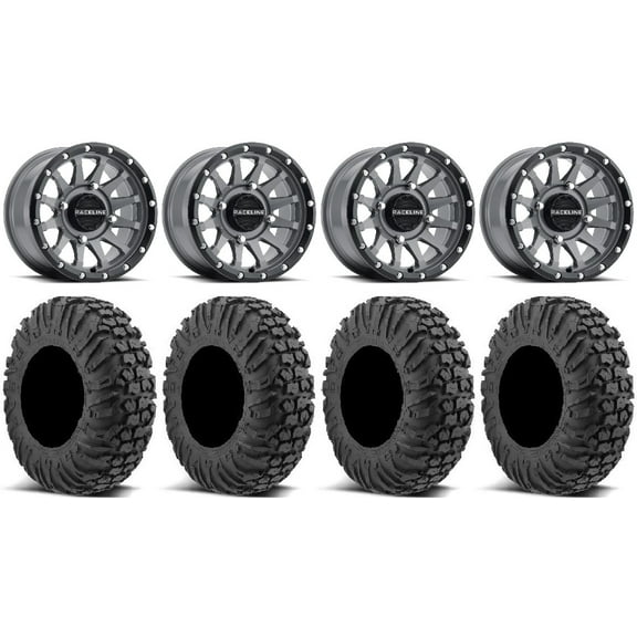 Raceline Ryno Bdlk 15" Gm Wheels 28" MotoRally Tires Can-Am Commander ...