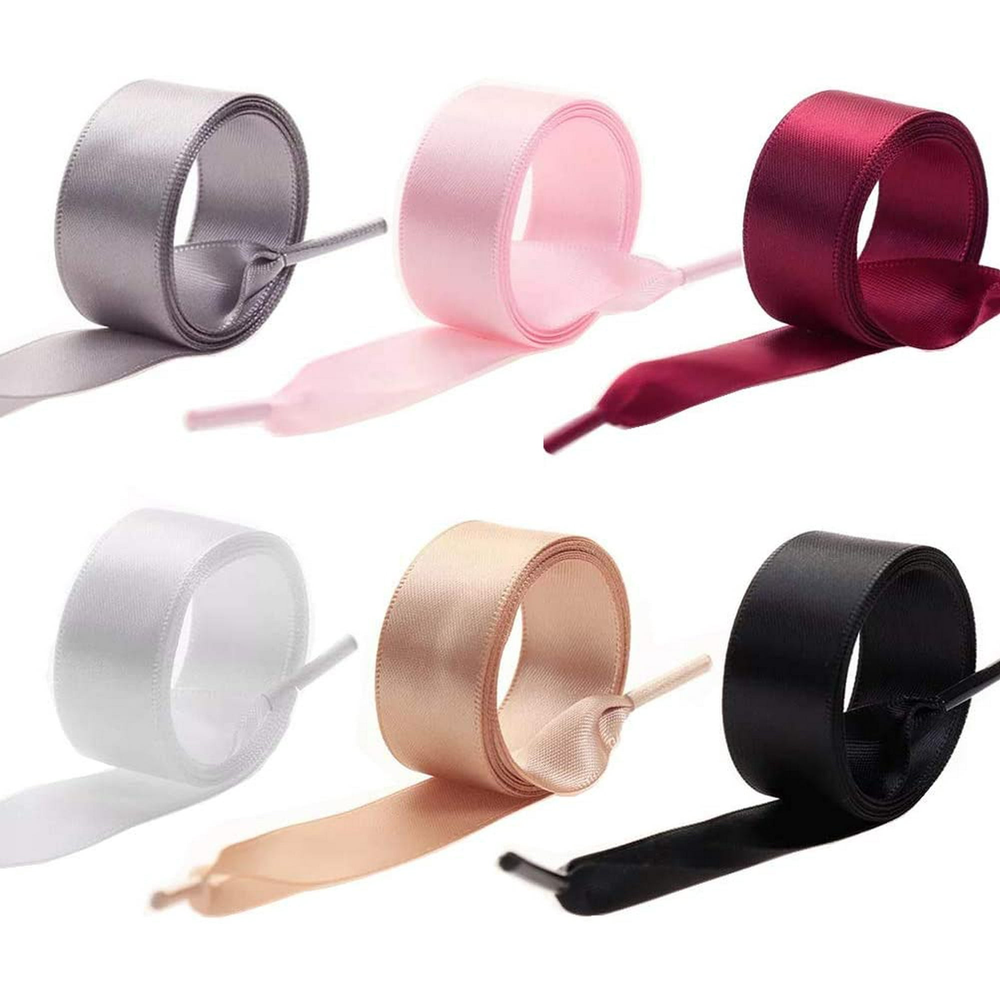 Click here for Damaie 6 Pair Silk Ribbon Shoelaces Wide Shoelaces... prices