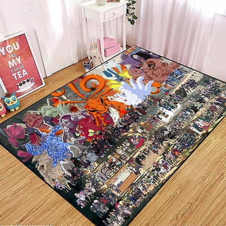 Hot Anime Naruto Kids Bedroom Floor Mats Area Rugs 3d Print Anti-skid ...