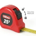 Hyper Tough 25 Foot Tape Measure Nylon Blade with Scale Lock Belt Clip ...