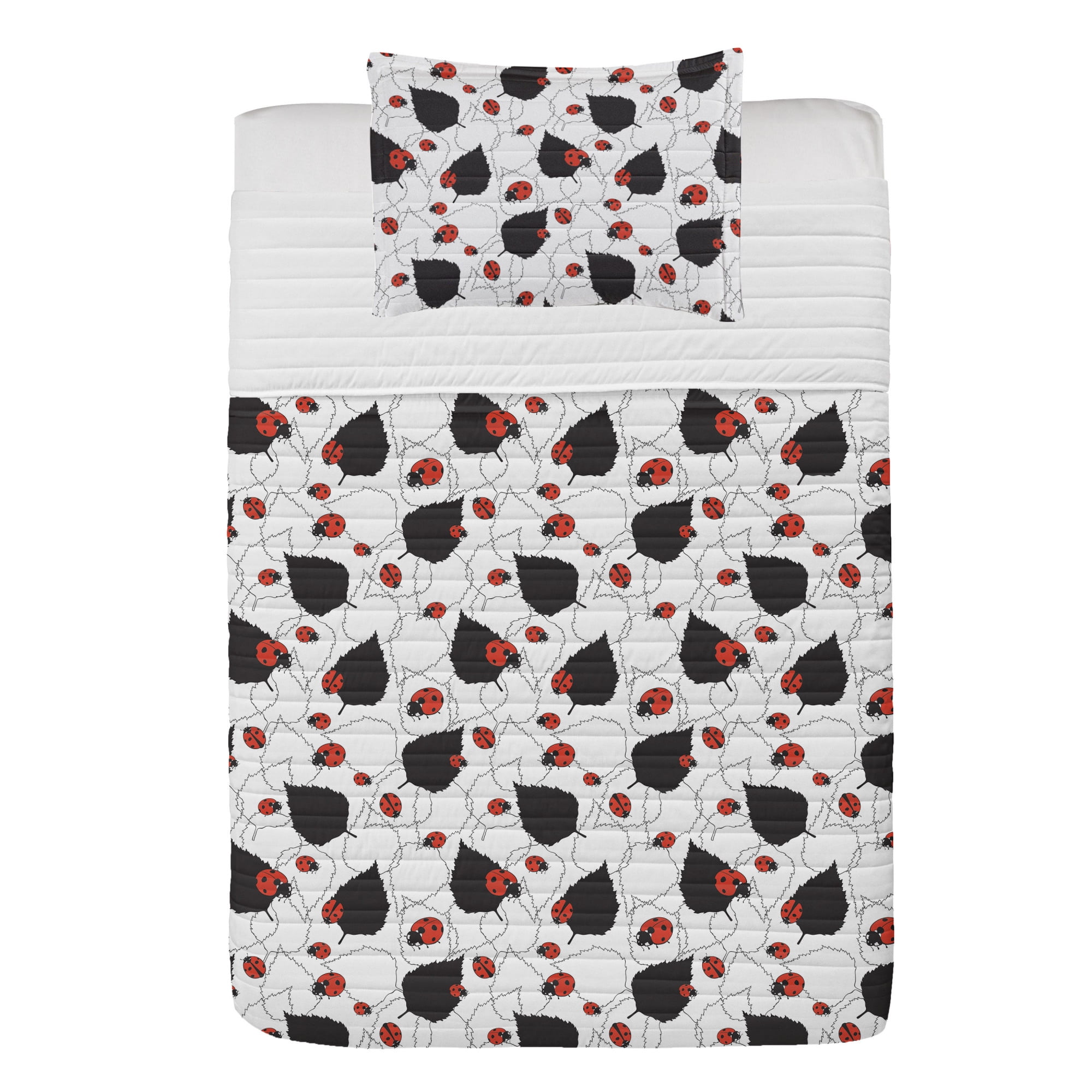 Ladybugs Microfiber Bedspread Set, The Symbolism of Luck Insect on ...
