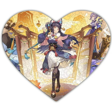 Genshin Impact Raiden Shogun 1000 Piece Circular Puzzle Brain Intelligence Challenge 26.5"x26.5 ...