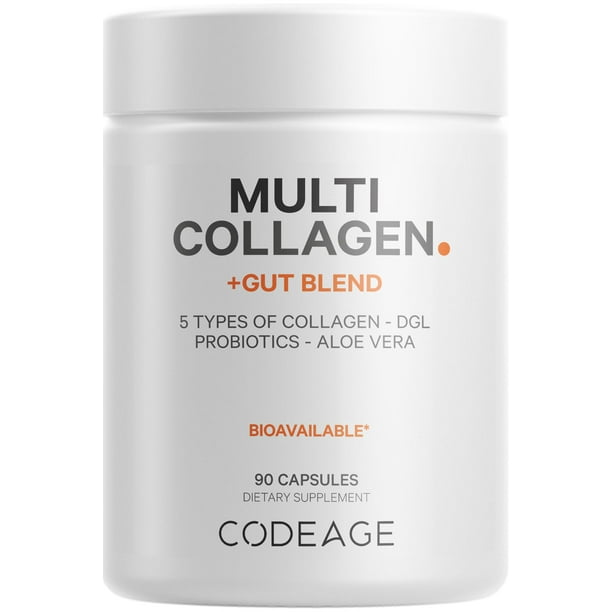 Suplemento Codeage Multi Collagen + Gut Blend 90 cápsulas | Bodega Aurrera en línea
