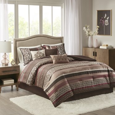 Everhome Emory Hotel Border 3-Piece Full/Queen Comforter Set in Peyote ...