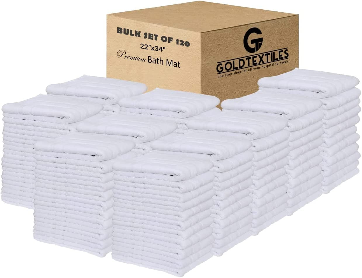 GOLD TEXTILES Luxury Hotel Quality Bath Mat New Premium 22X34 Cotton gold-textiles-luxury-hotel-quality-bath-mat-new-premium-22x34-cotton