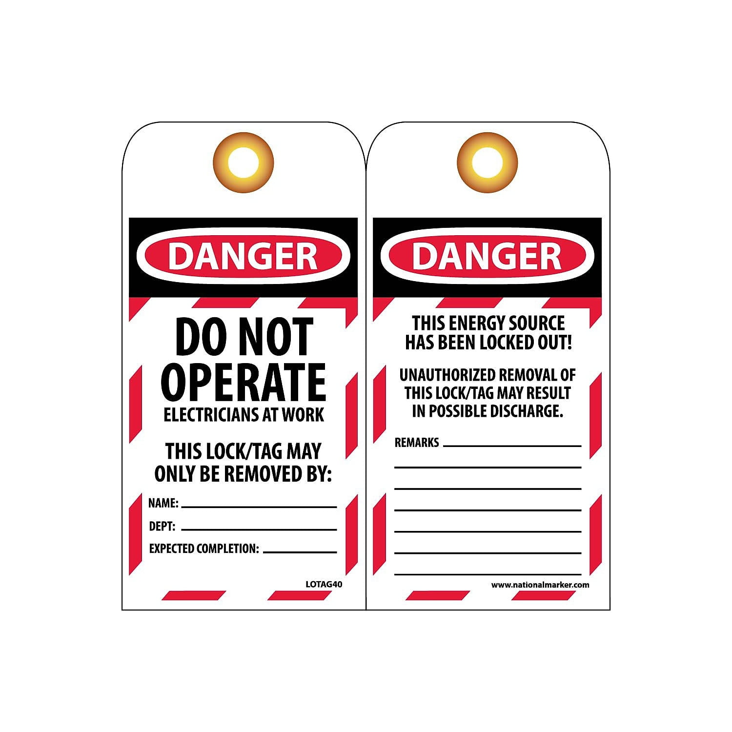 National Marker Lockout Lockout Tags Do Not Operate Electricians At ...