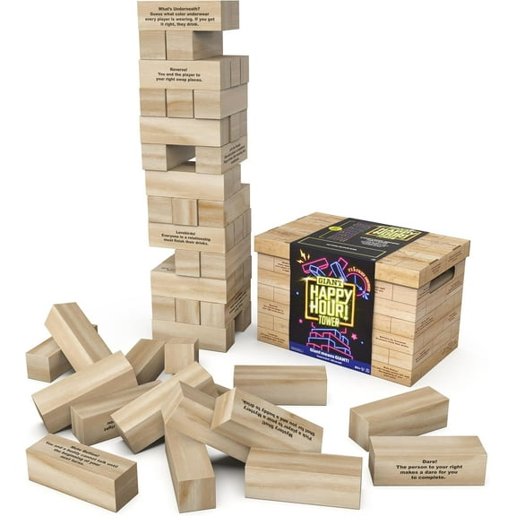 Jenga Giant - JS7 Oversized Extra Large Hardwood Stacks Up to 5 feet ...