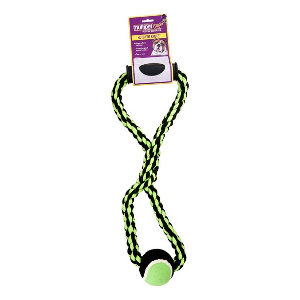 MultiPet Nuts for Knots Rope Tug with Tennis Ball Dog Toy, 20 ...