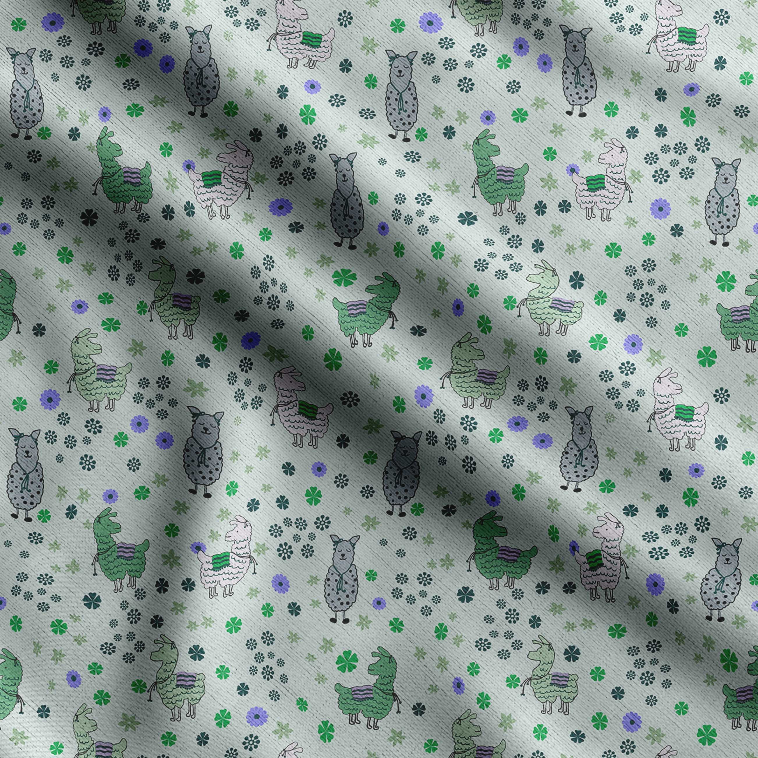 Soimoi Llama Alpaca Print,Cotton Cambric, Quilting Fabric Sold by The ...