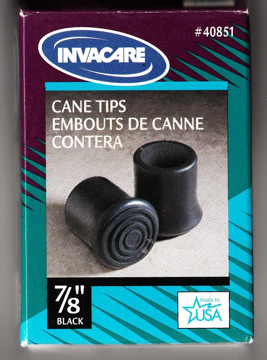 Cane Walker Caps Tips - Fits Cane Diameter 7/8 in - 2 Pack - Walmart.com