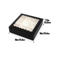 10 Inch x 10 Inch x 2.5 Inch Black Pie Boxes with Window Auto-Pop ...