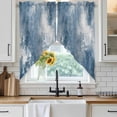 Abstract Graffiti Swag Curtain Valance for Window 2 Panels Vintage Navy ...
