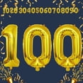 Large Gold 32-Inch Number 100 Balloons for 100th Birthday, Milestone ...