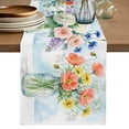 Table Runner Watercolor Spring Flower Bouquet Dresser Scarves 13x70 ...