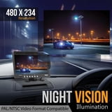 Pyle PLCMTR71 Commercial-Grade Backup Camera System with 7" Monitor and ...